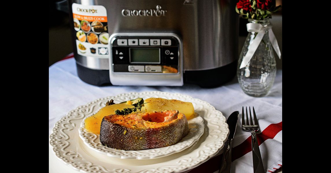 Rețetă somon cu legume la Multicooker 5in1 Digital 5.6L Crock-Pot by ...