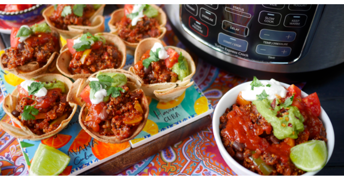 Rețetă Quinoa Chilli Party Taco Bowls la Multicookerul Crock-pot Turbo ...