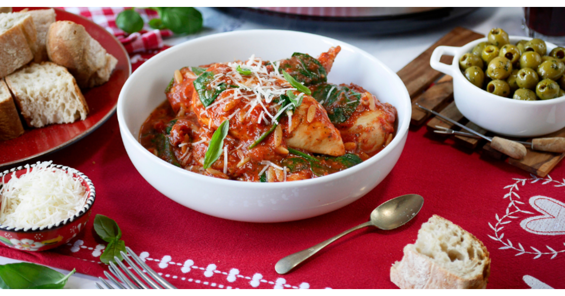 Rețetă orzo cu pui în stil toscanez la slowcooker Crock-Pot